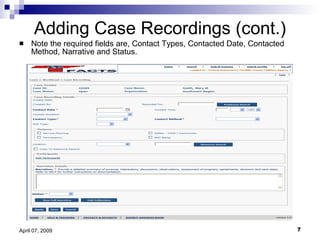 TFACTS Case Recordings Presentation | PPT