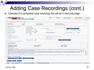 TFACTS Case Recordings Presentation | PPT