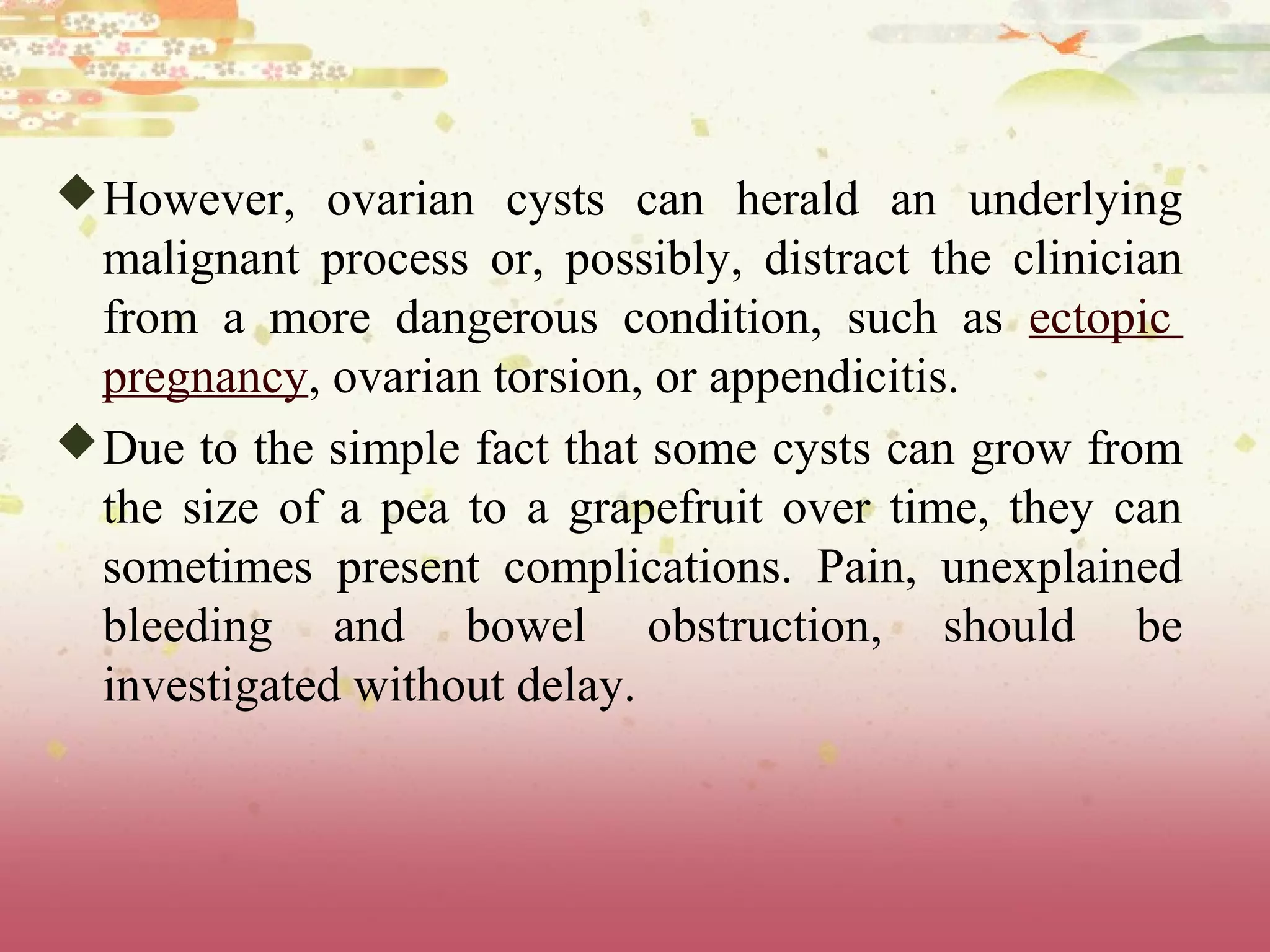 Case Report:Massive Ovarian Cyst in a Adolescent Girl | PPT