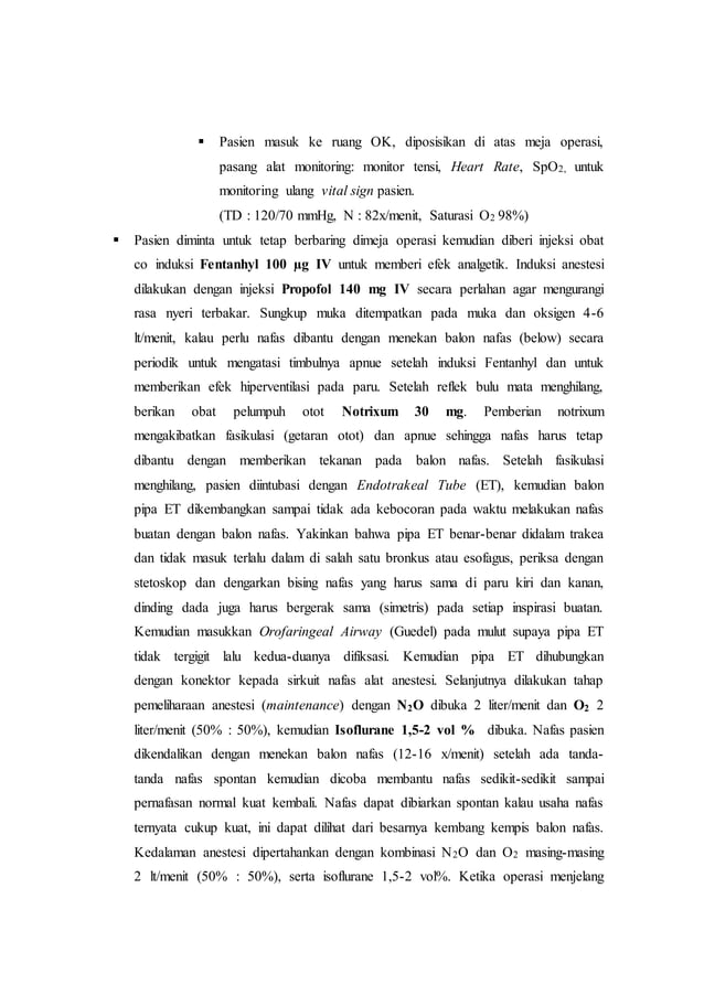 Case report anestesi | DOCX