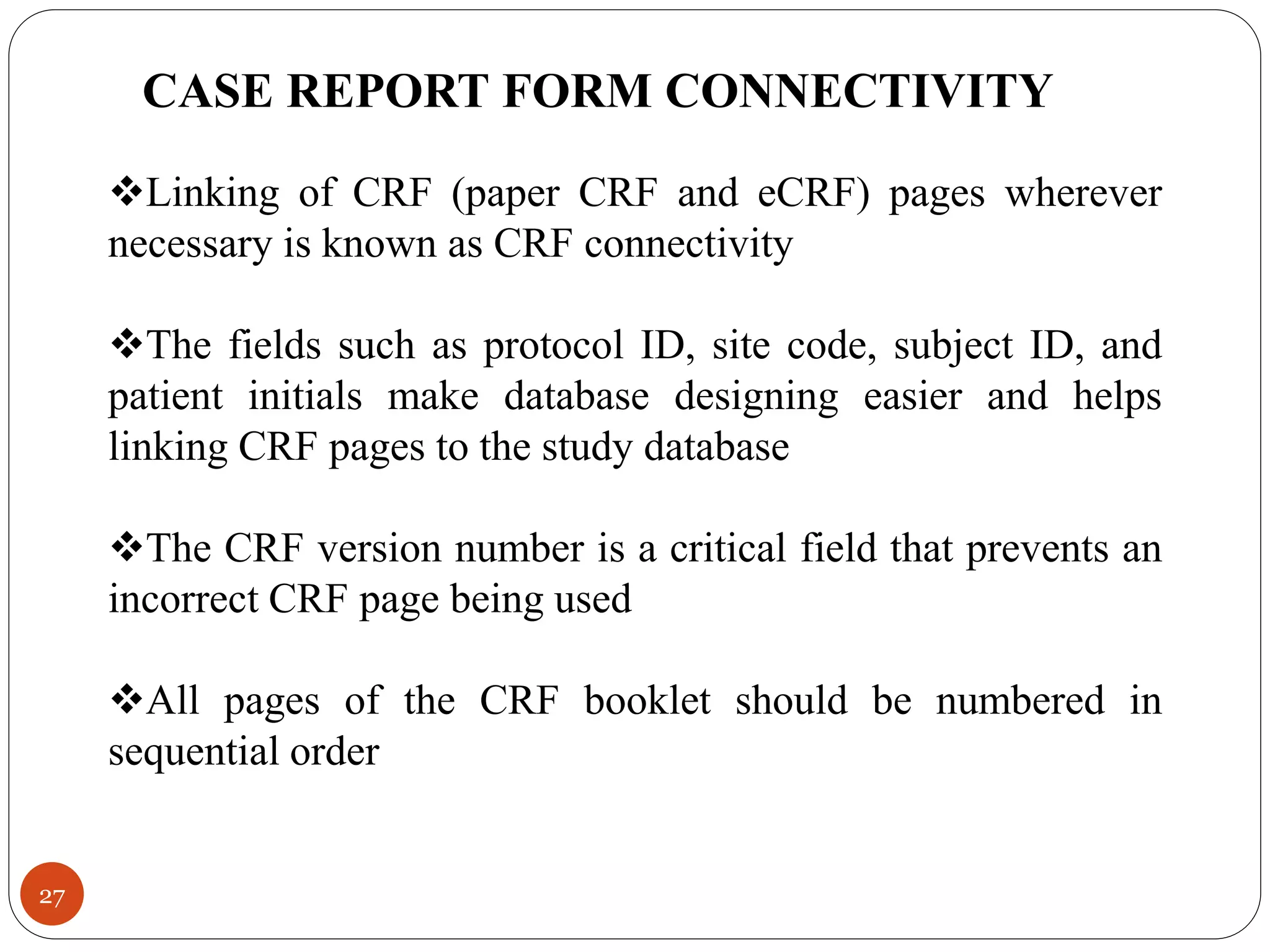 Case report form and application | PPTX | Medical Health
