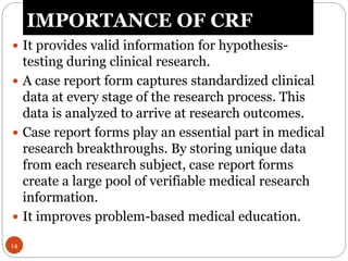 Case report form and application | PPTX