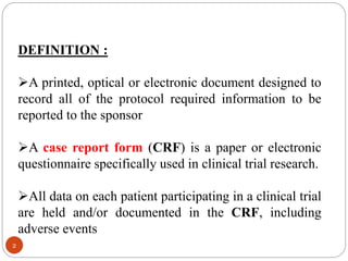 Case report form and application | PPTX