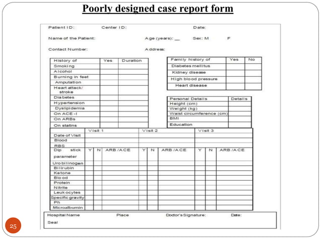 Case report form and application | PPTX | Medical Health