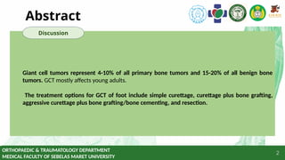 a Case Report GCT Talocalcaneal on women | PPT | Free Download