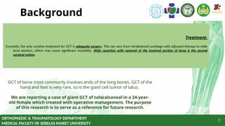 a Case Report GCT Talocalcaneal on women | PPT | Free Download