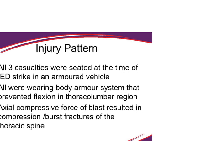 Case report of thoracic spine fractures from ied blast in armoured ...