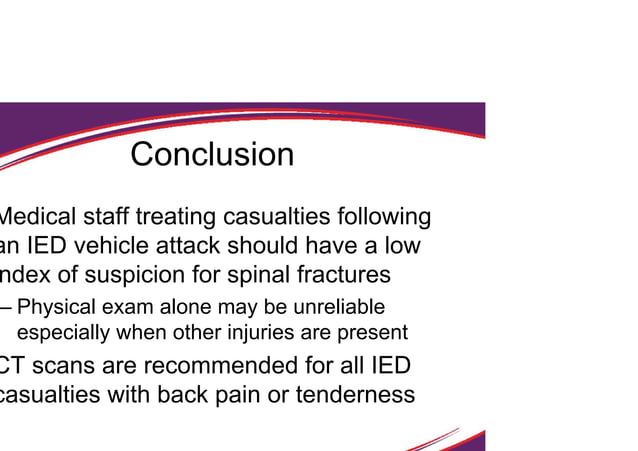 Case report of thoracic spine fractures from ied blast in armoured ...