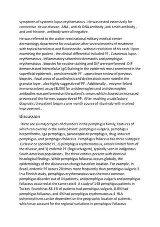 CASE REPORT ON PEMPHIGUS FOLIACEUS | DOCX
