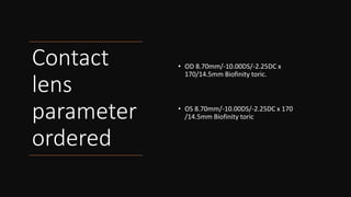 Case report on soft toric cl fitting | PPTX