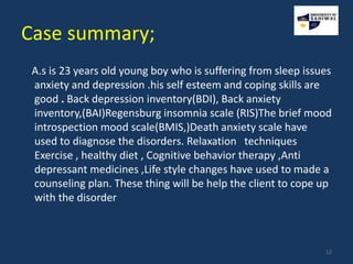 case report of client in psychology | PPTX