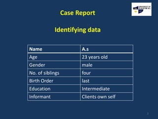 case report of client in psychology | PPTX
