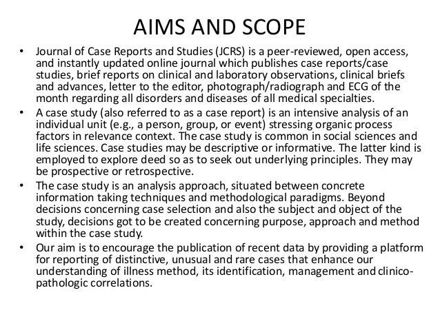 JOURNAL OF CASE REPORTS AND STUDIES
