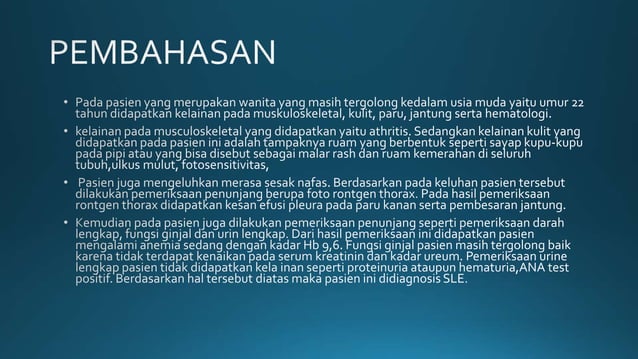 CASE REPORT Lupus Eritematosus Sistemik (Systemic lupus erythematosus ...