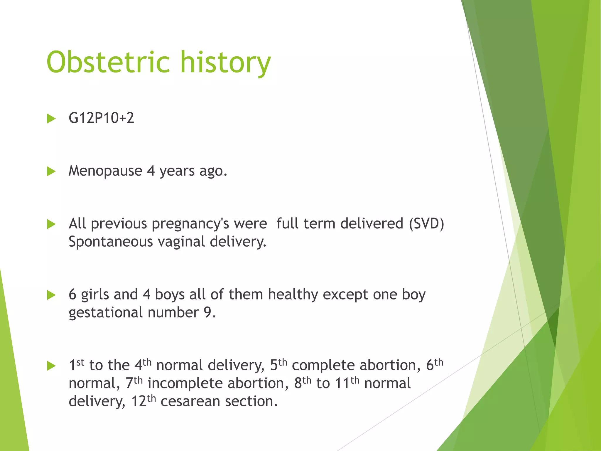 Case report Obstetric and Gynecological (obgyn) | PPTX