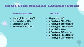 Case Report Typhoid Fever | PPTX