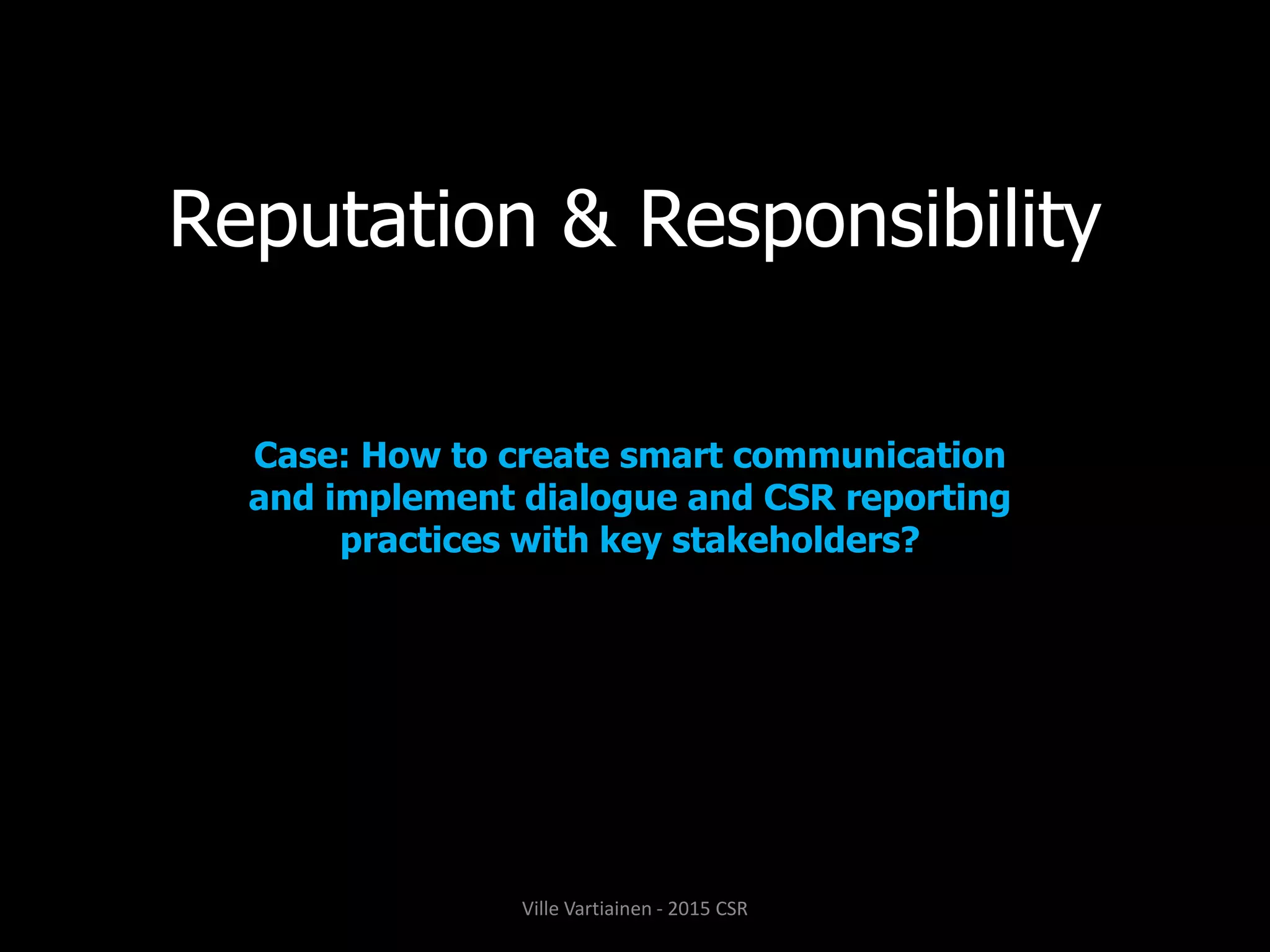 Case reputation & responsibility | PPT