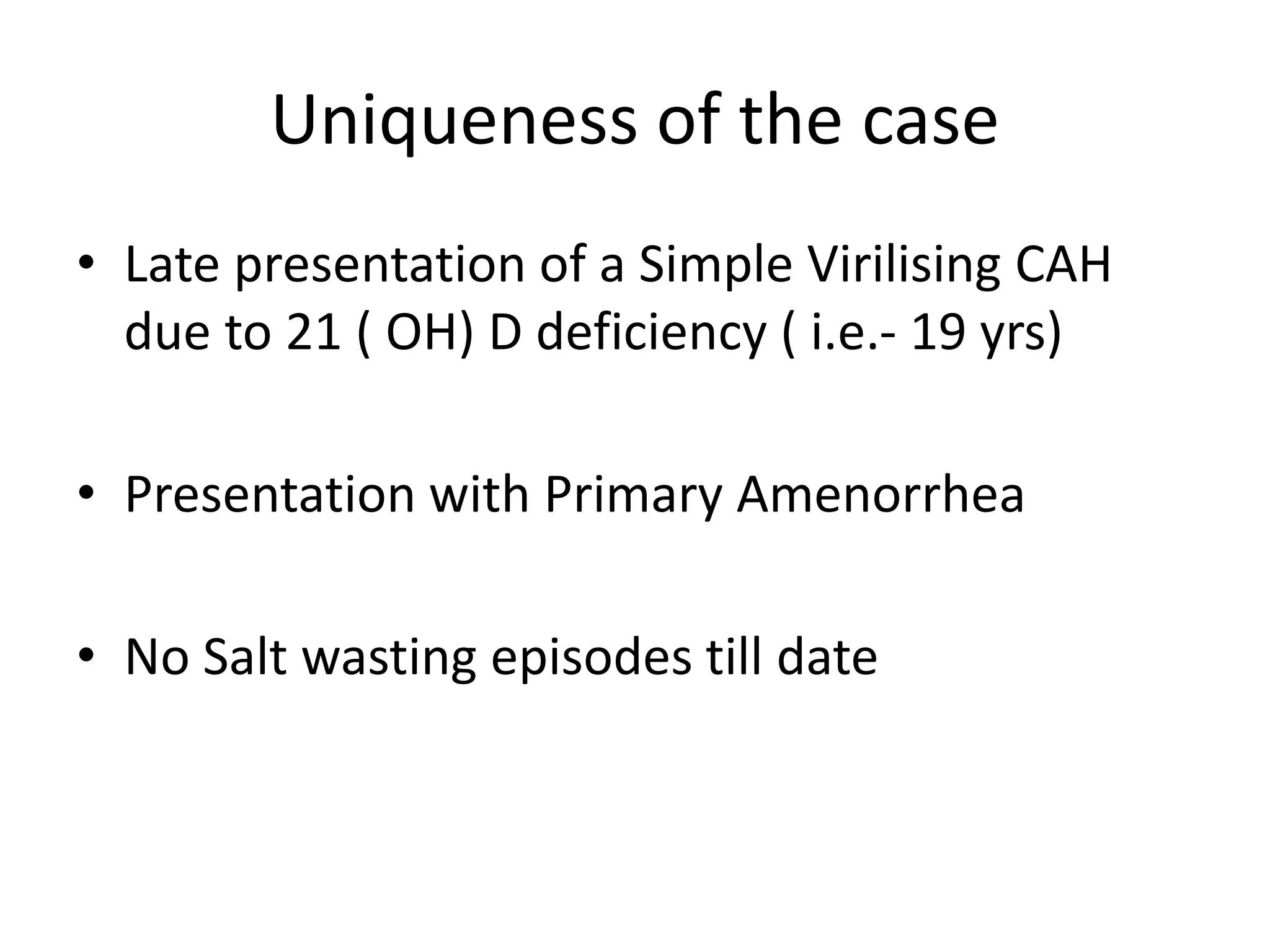 Case Review of Adult-onset Congenital Adrenal Hyperplasia due to 21-OH ...
