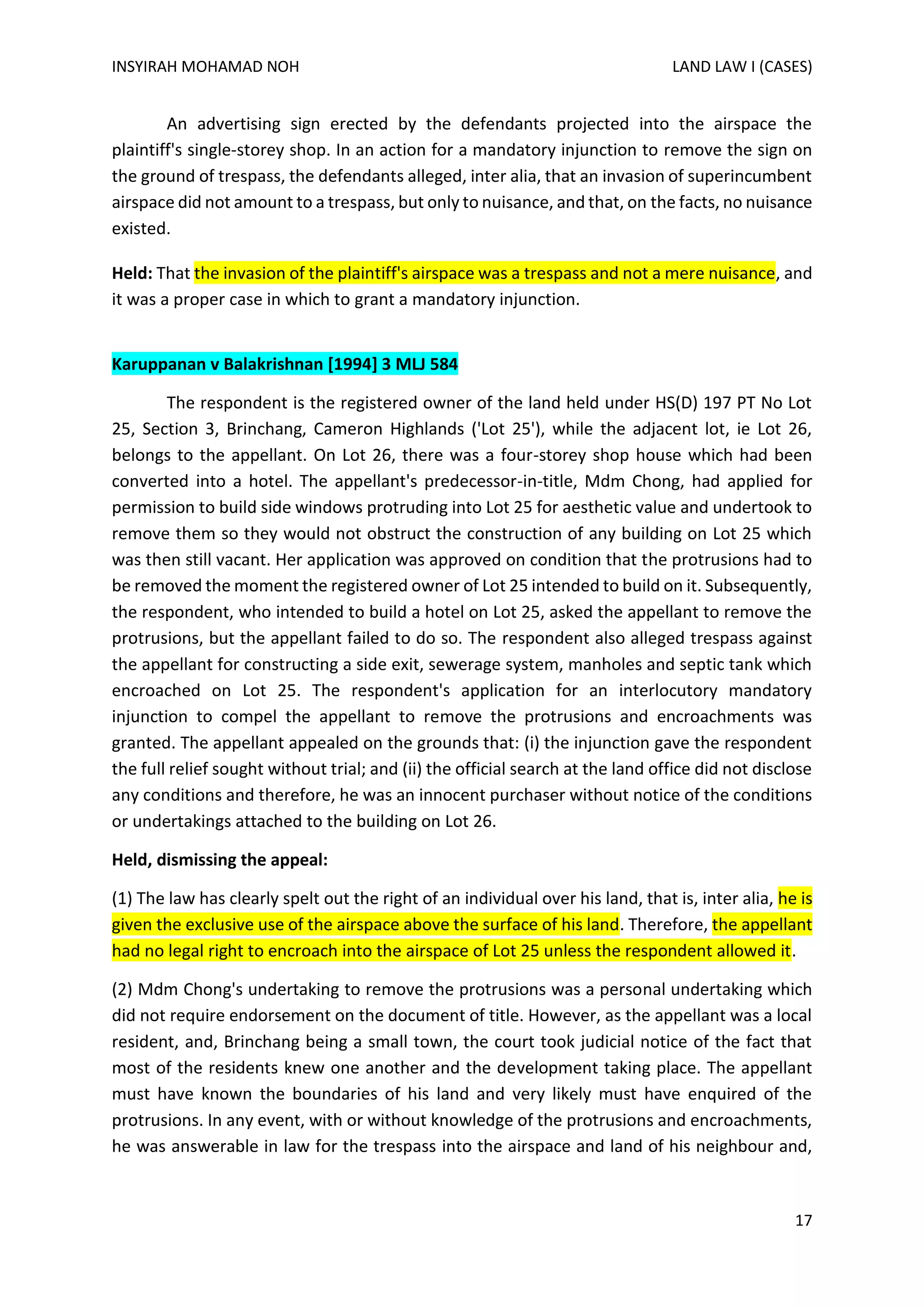 LAND LAW CASES | PDF