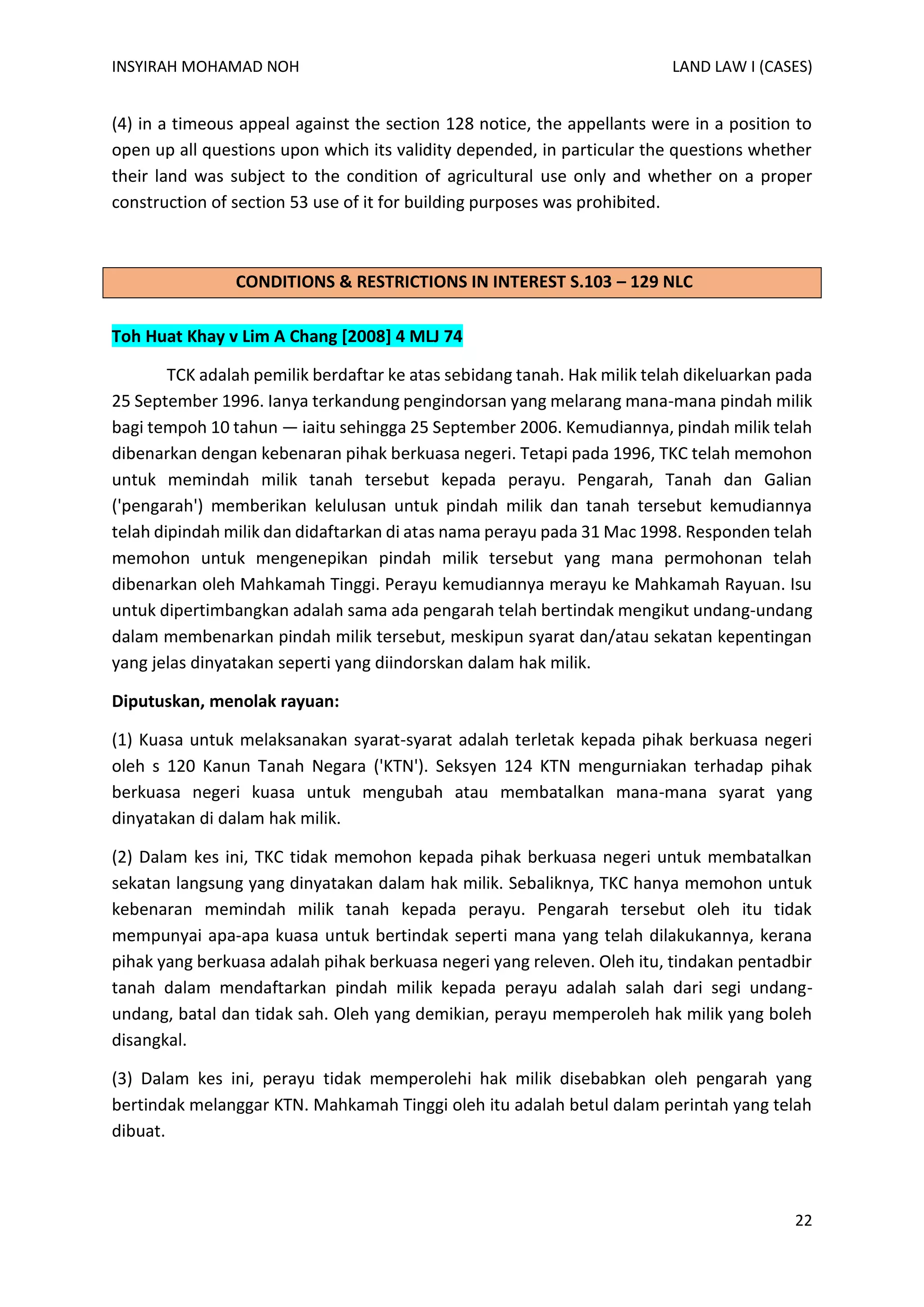 LAND LAW CASES | PDF