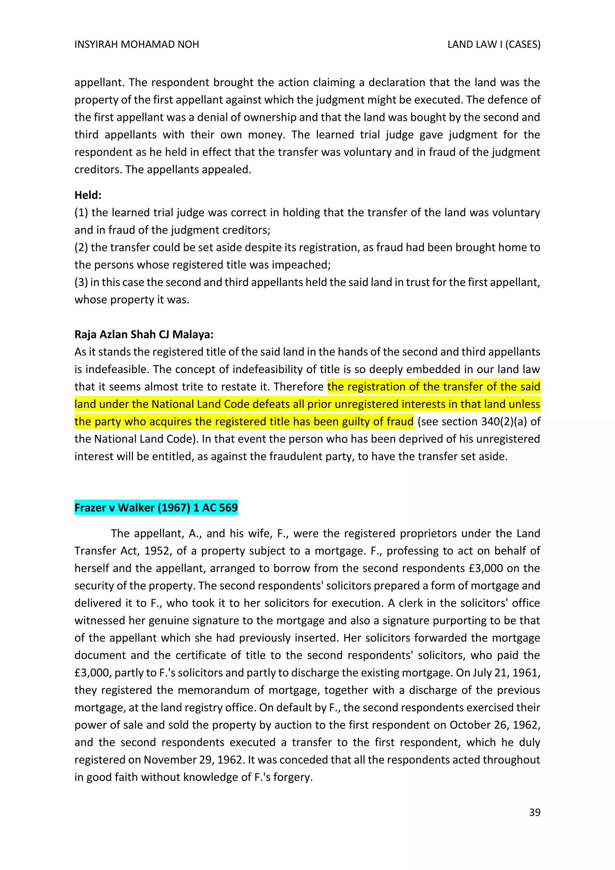 LAND LAW CASES | PDF