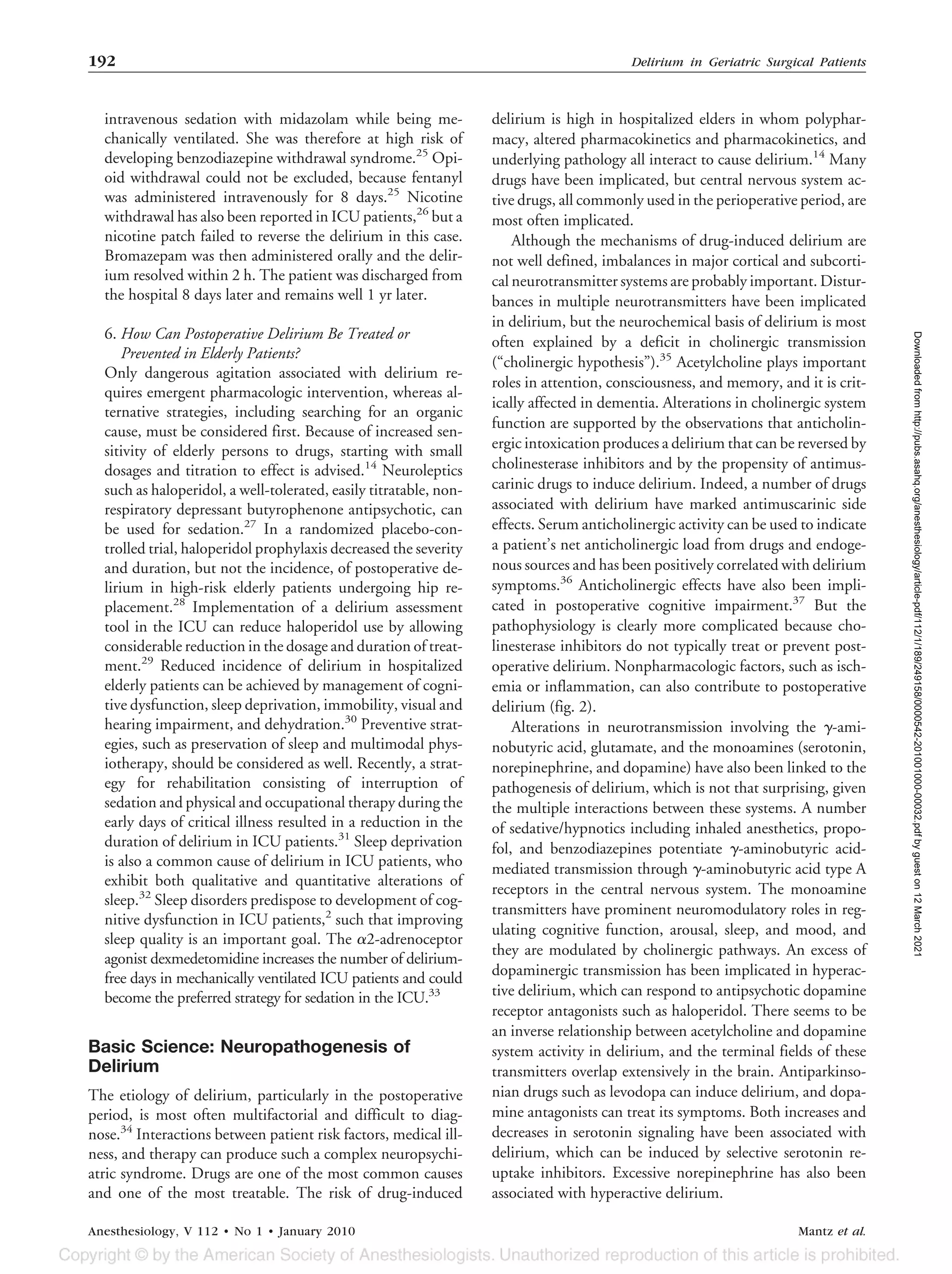 Case scenario postoperative delirium in elderly | PDF