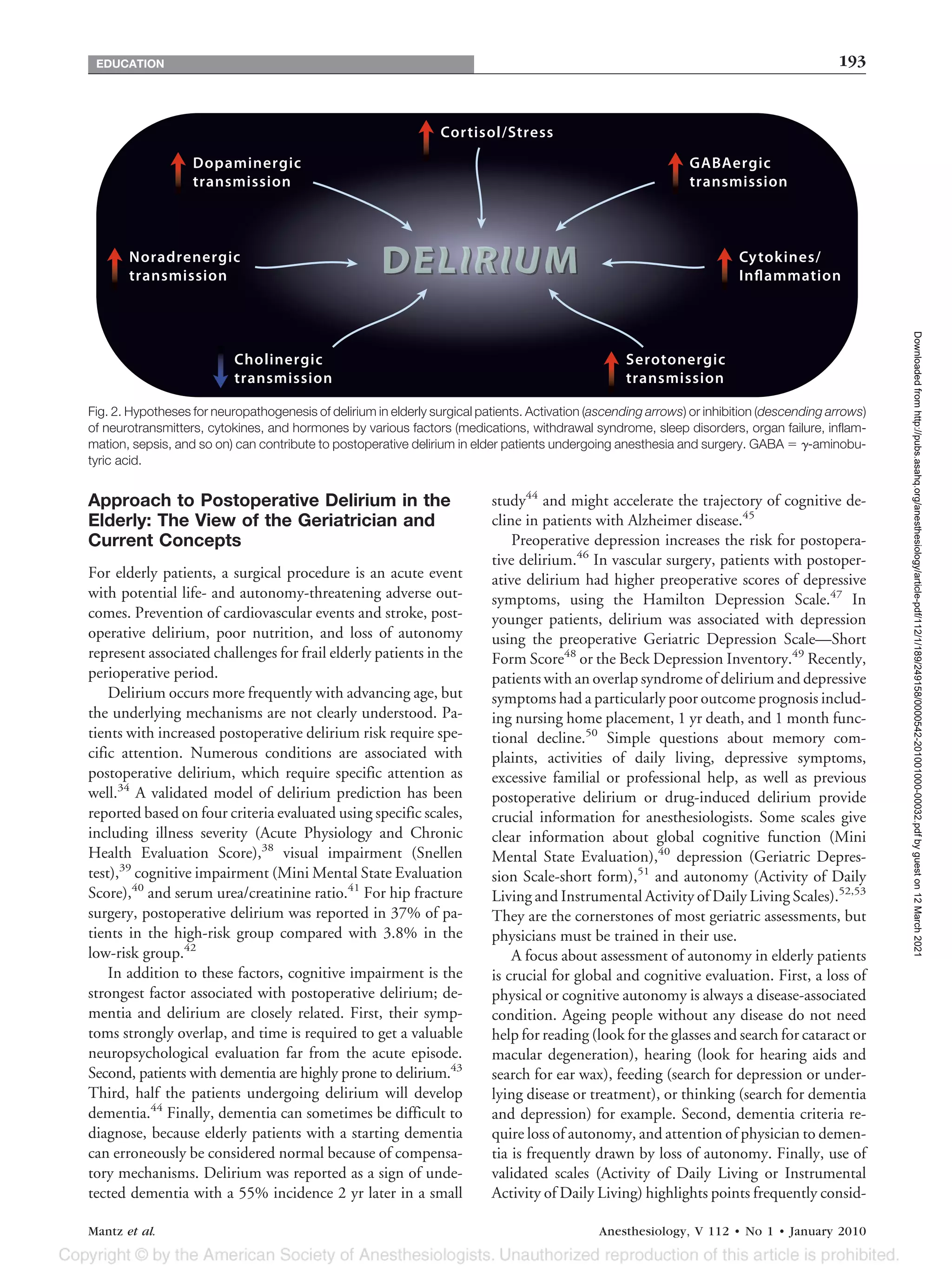 Case scenario postoperative delirium in elderly | PDF