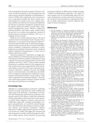 Case scenario postoperative delirium in elderly | PDF