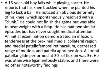 Recurrent patellar dislocation case scenario | PPTX