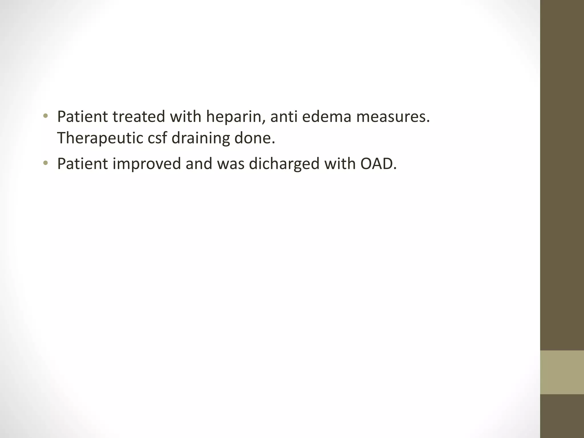 Case series -cerebral venous sinus thrombosis - Dr Shaz Pamangadan | PPTX