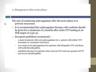 Case series -cerebral venous sinus thrombosis - Dr Shaz Pamangadan | PPTX