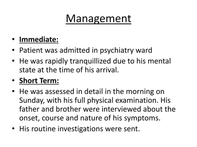 Psychiatry Case Presentation | PPTX | Mental Health | Diseases and ...