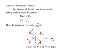 Cases of eccentric loading in bolted joints | PPTX