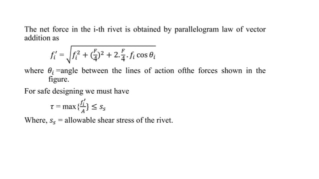 Cases of eccentric loading in bolted joints | PPTX | Physics | Science