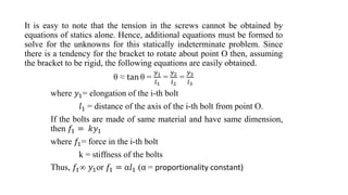 Cases of eccentric loading in bolted joints | PPTX
