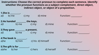 CASES OF PERSONAL PRONOUN_Power Point Presentation | PPTX | Programming ...