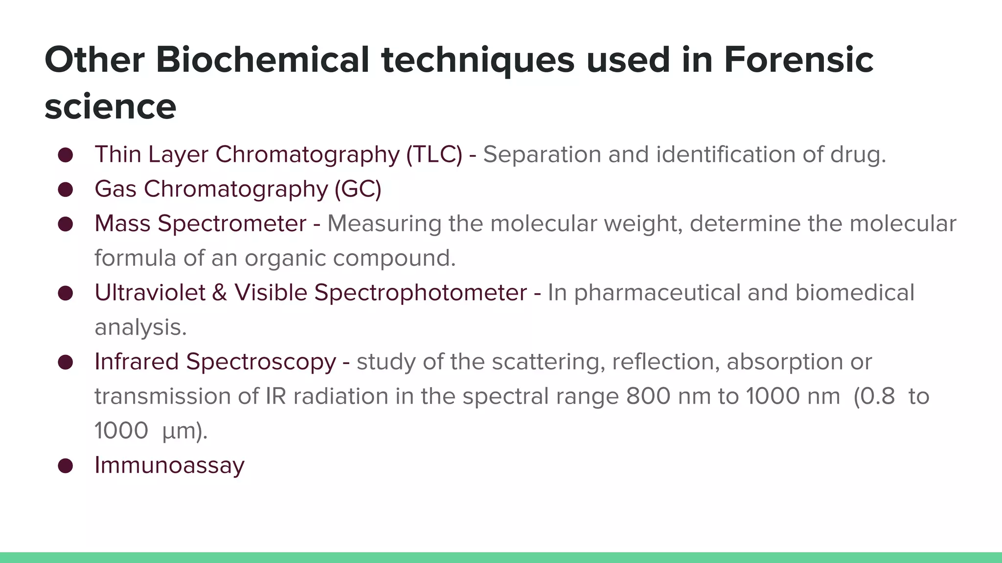 Biochemistry: A pivotal aspects in forensic science | PPTX