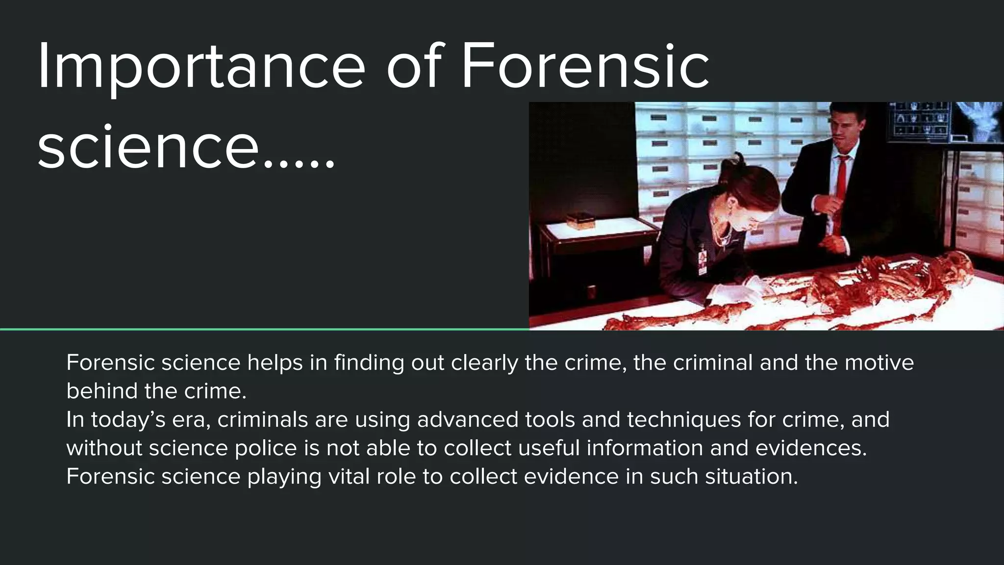 Biochemistry: A pivotal aspects in forensic science | PPTX