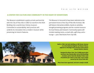 Palo Alto Museum Case Statement | PDF