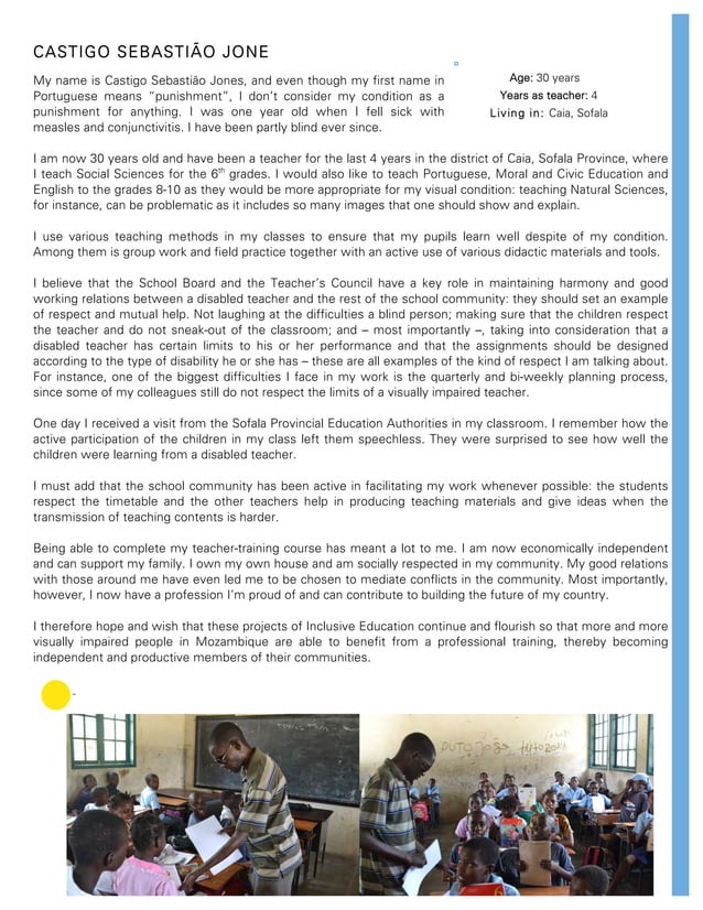 Case Stories Visually Impaired Teachers Graduates from the ADPP Teacher ...