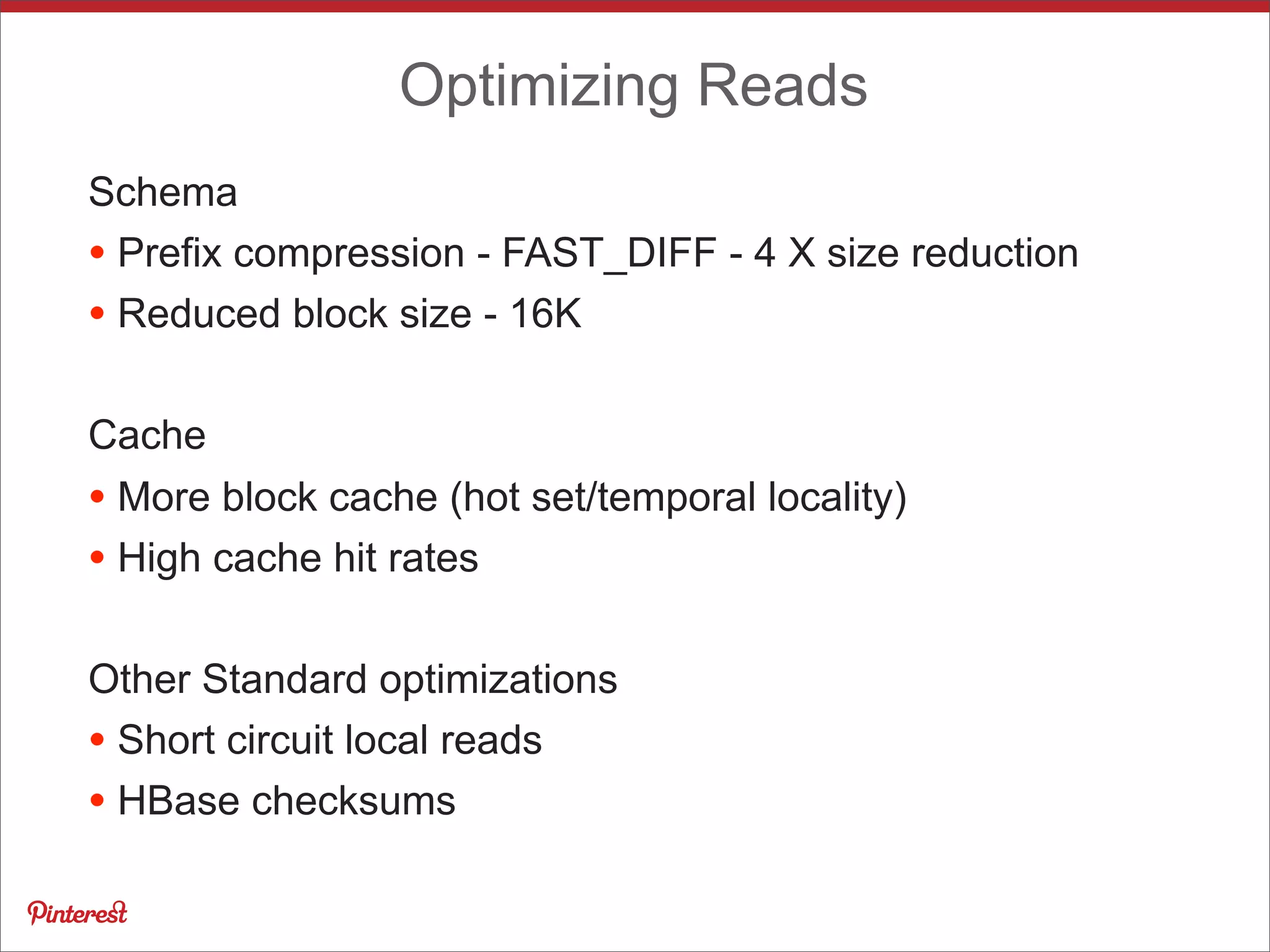 HBaseCon 2013: Apache HBase at Pinterest - Scaling Our Feed Storage | PDF