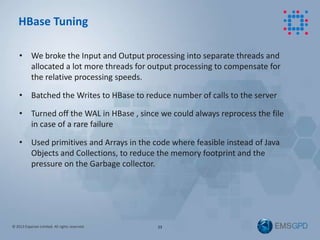 HBaseCon 2013: ETL for Apache HBase | PPT