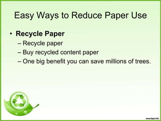 Paper Consumption Presentation | PPTX