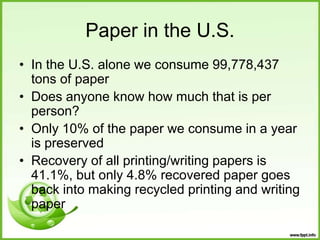 Paper Consumption Presentation | PPTX