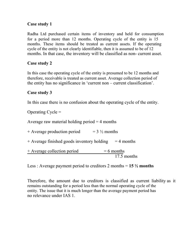 Case studies answers ias 1 7 nos | PDF
