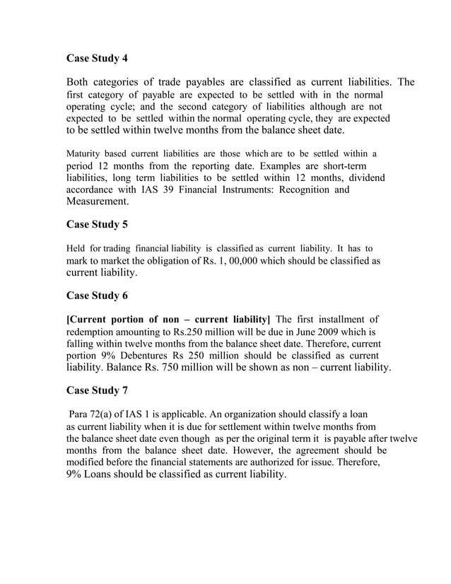 Case studies answers ias 1 7 nos | PDF