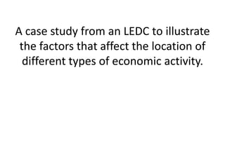 Case studies economic activity | PPTX