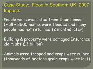 Case studies flood in britain & bangladesh | PPT