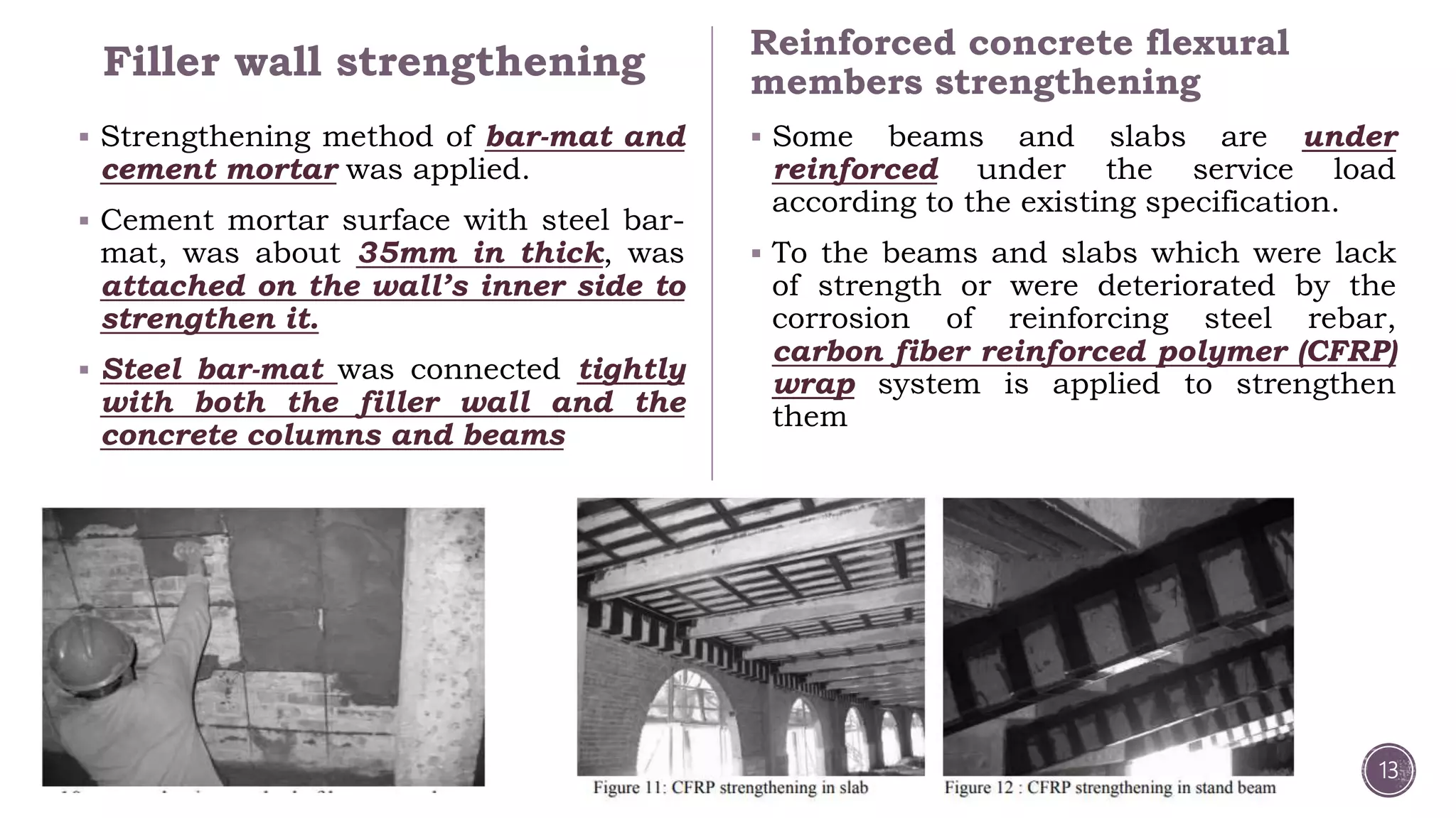 Case studies for strengthening of existing structures | PPTX