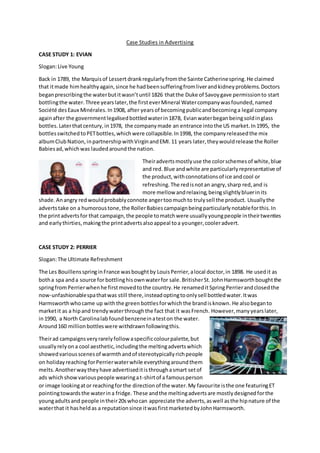 Case studies in advertising | DOCX